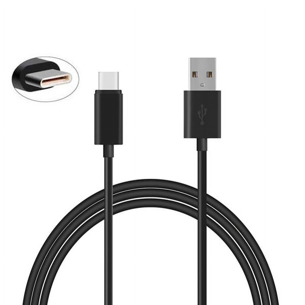 Black 6ft Long Type-C USB Cable w Turbo Charging Sync Wire Fast Charger ...