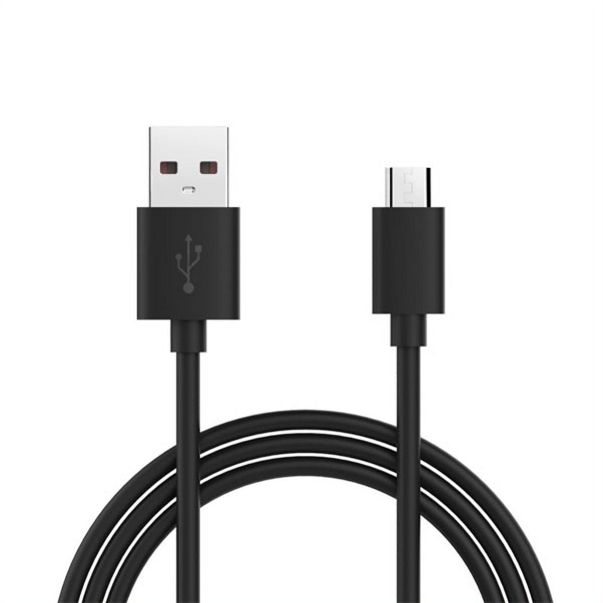 Black 6ft Long USB Cable Rapid Charge Power Wire Sync Data Transfer ...