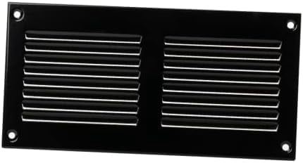 Black 6x2 Duct Opening Vent Cover with Screen Mesh - Metal Air Return ...