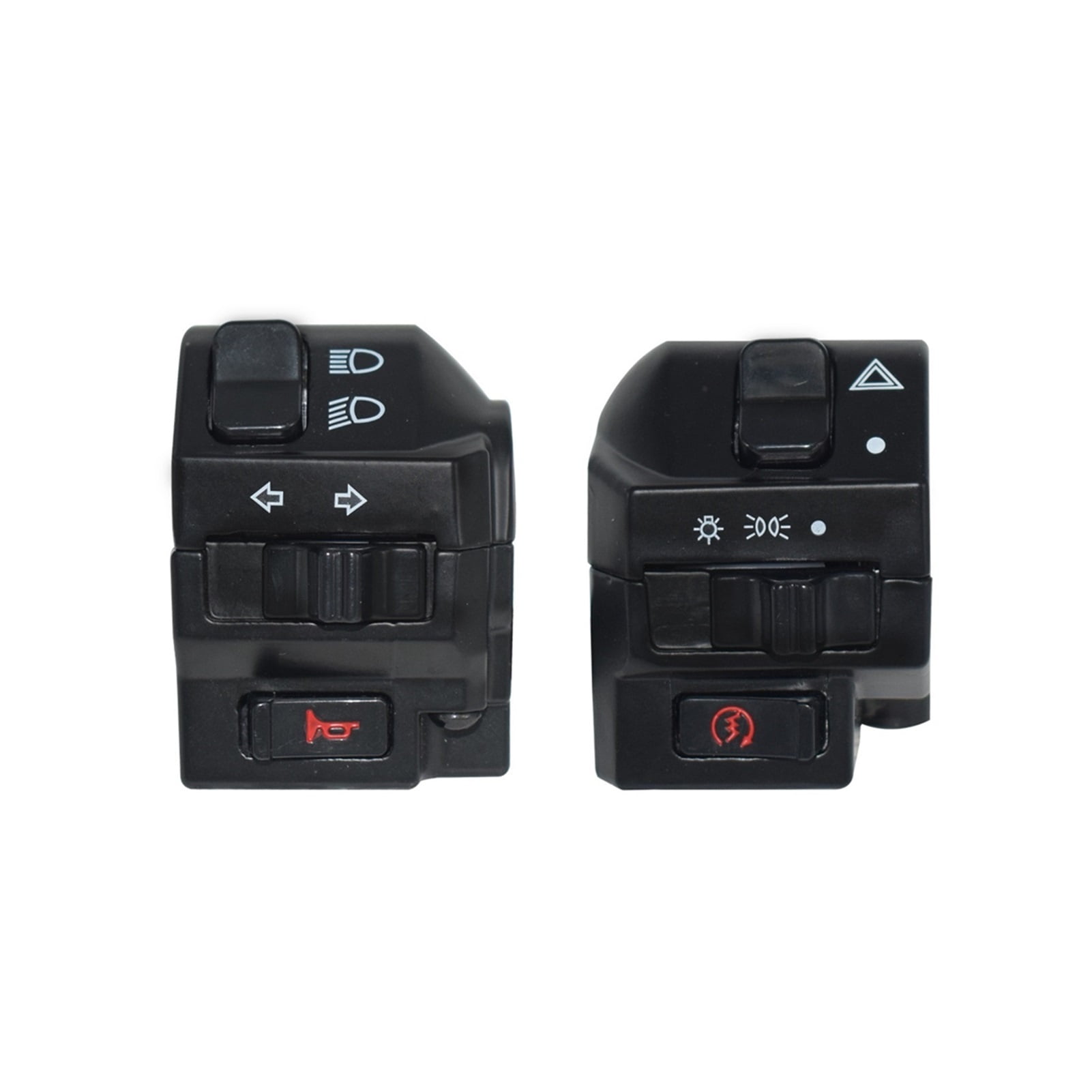 Black 7/8" 22mm Motorcycle Handle Bar Switches Horn Turn Signal ...