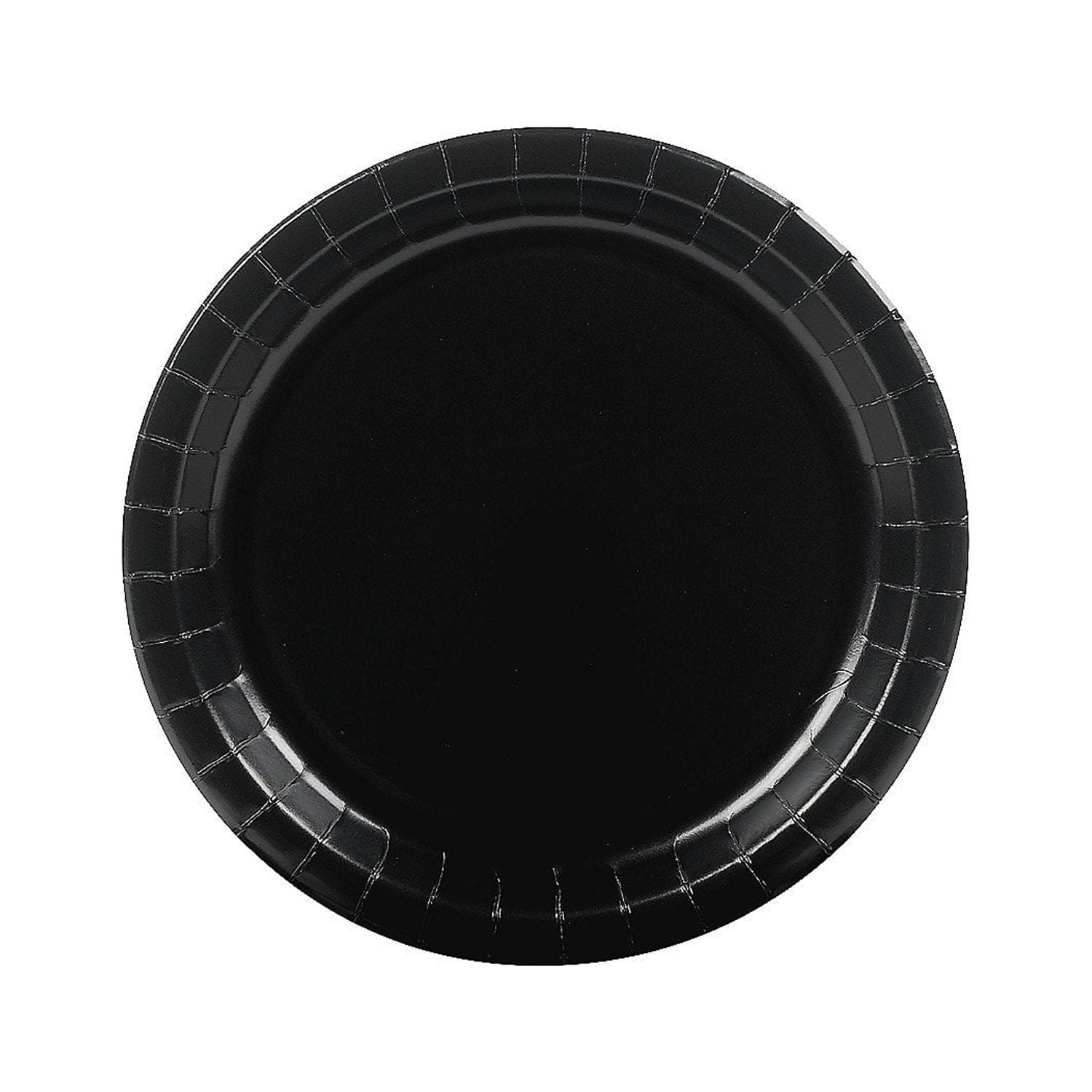 Black 7" Paper Plate (24Pc) - Party Supplies - 24 Pieces - Walmart.com