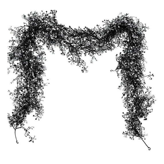 Black 70.87 Inch Artificial Hanging Vine Rattan Decoration For ...