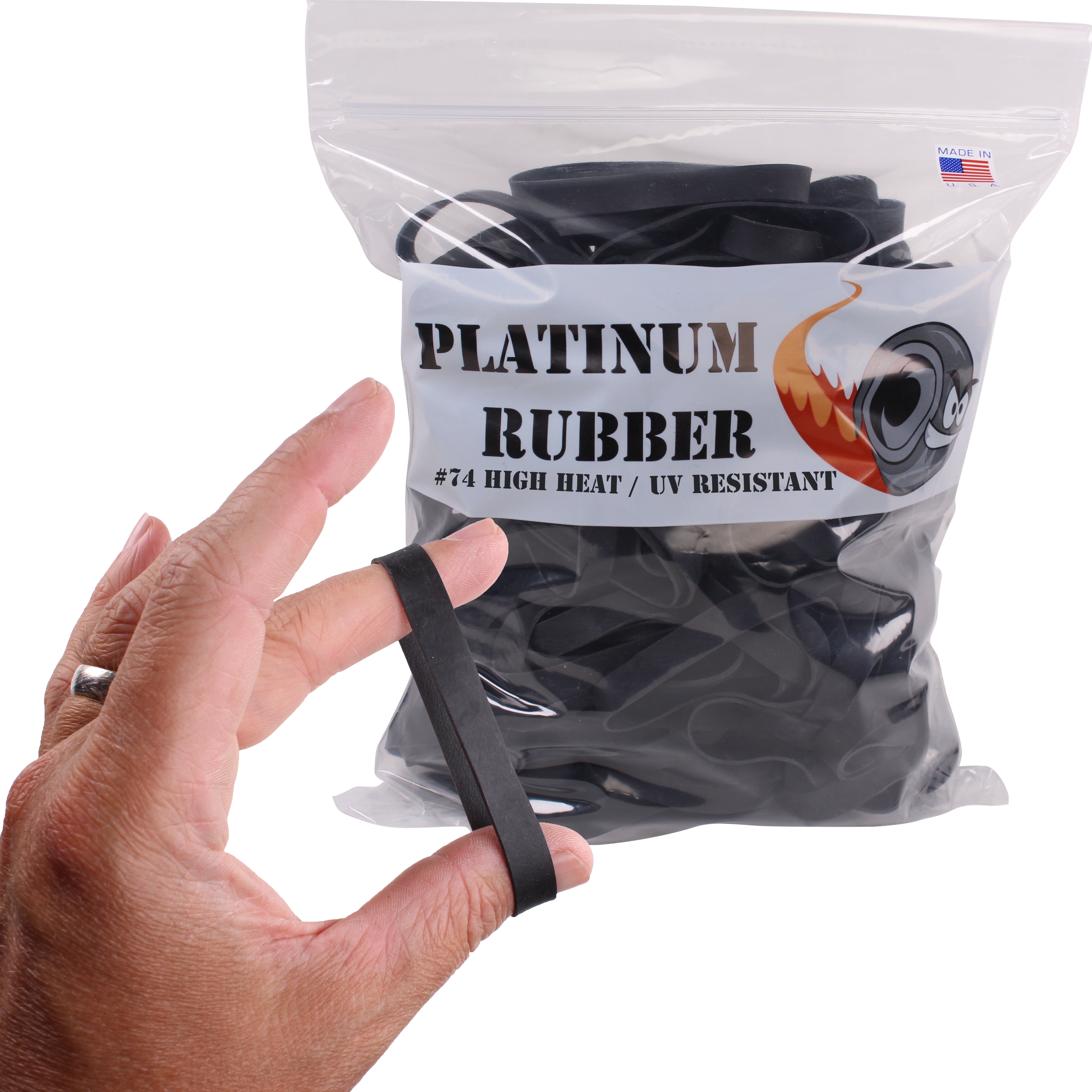 Black #74 Large Premium Outdoor Rubberbands .375 inch Wide, Made in USA ...