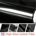 Black 7D Carbon Fibre Vinyl Wrap Sheet Film Sticker Car Wrap Air Bubble ...