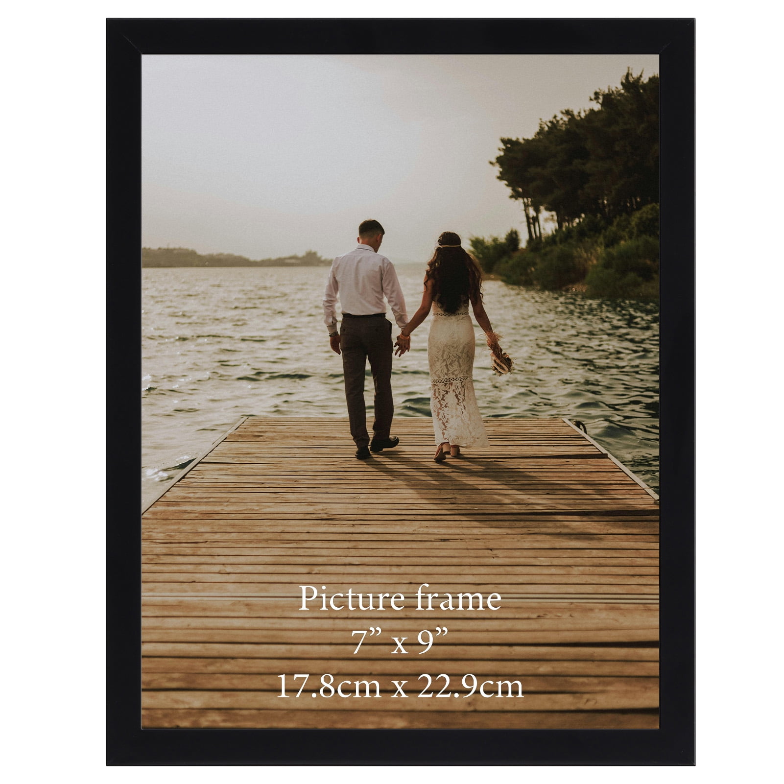 Black 7x9 Picture Frame 1 Pack, Classic Picture Frames 7x9 for Tabletop ...
