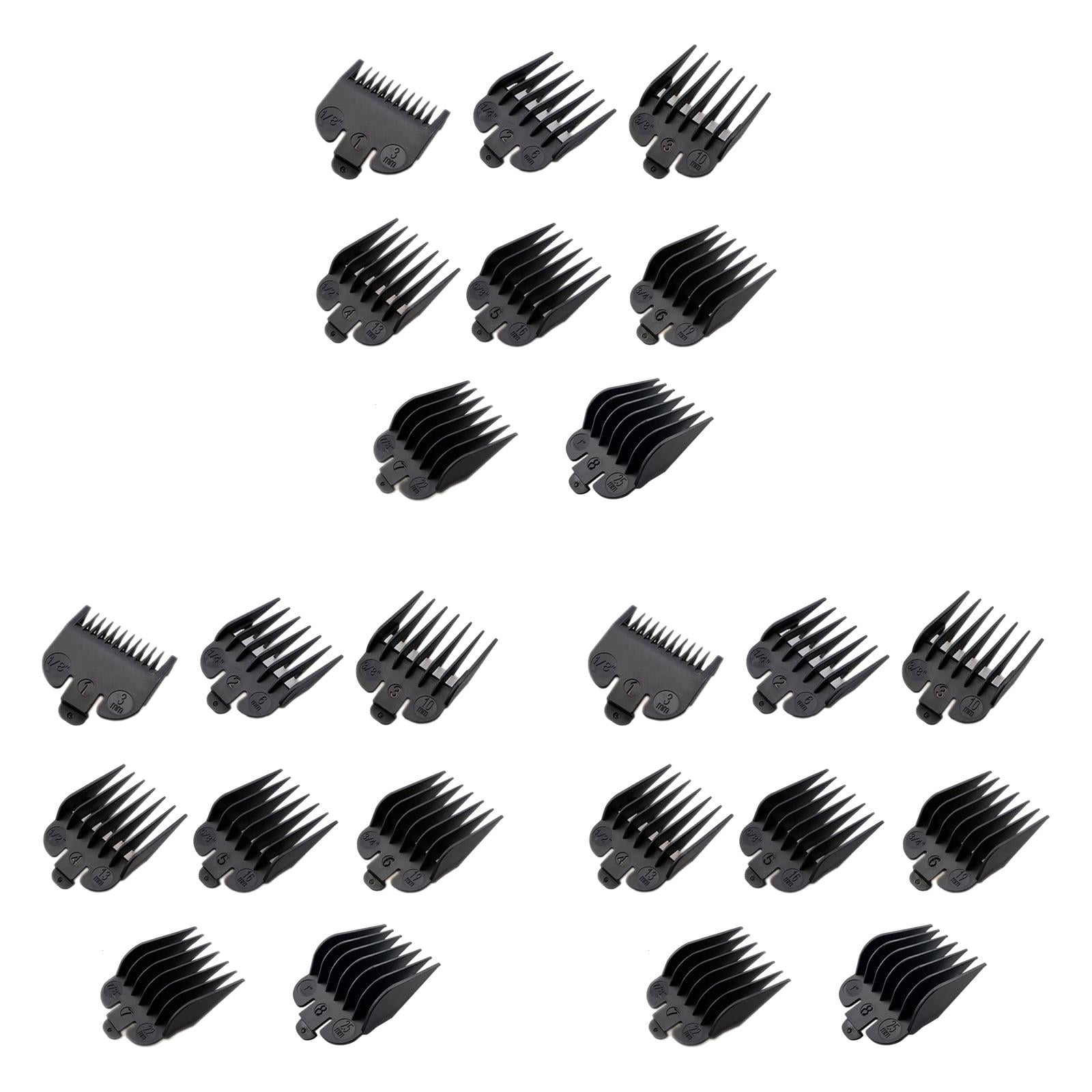 Black 8 Piece Barbering Kit With Stand Hair Positioning Combs ...