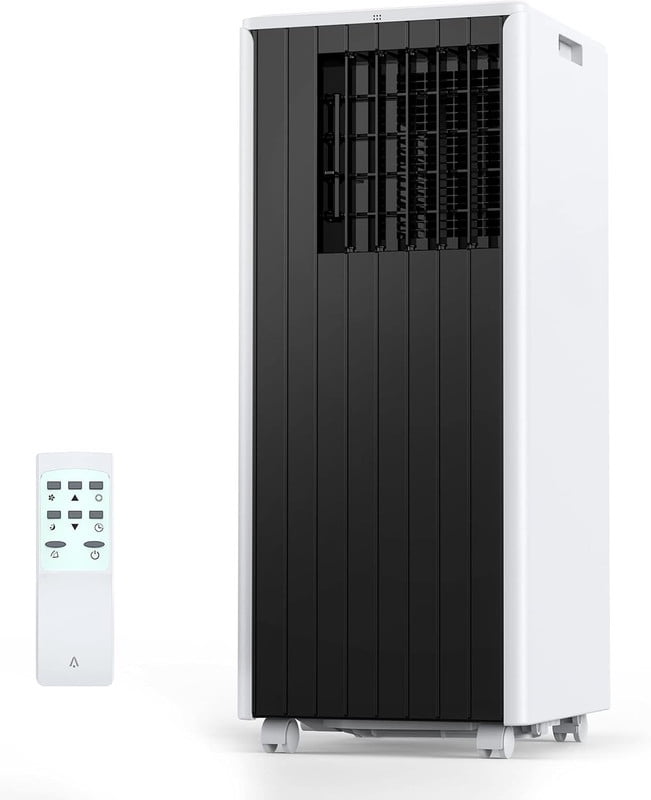 Black 8000 BTU Portable Window Air Conditioner, Cools Up to 350 Sq. Ft ...