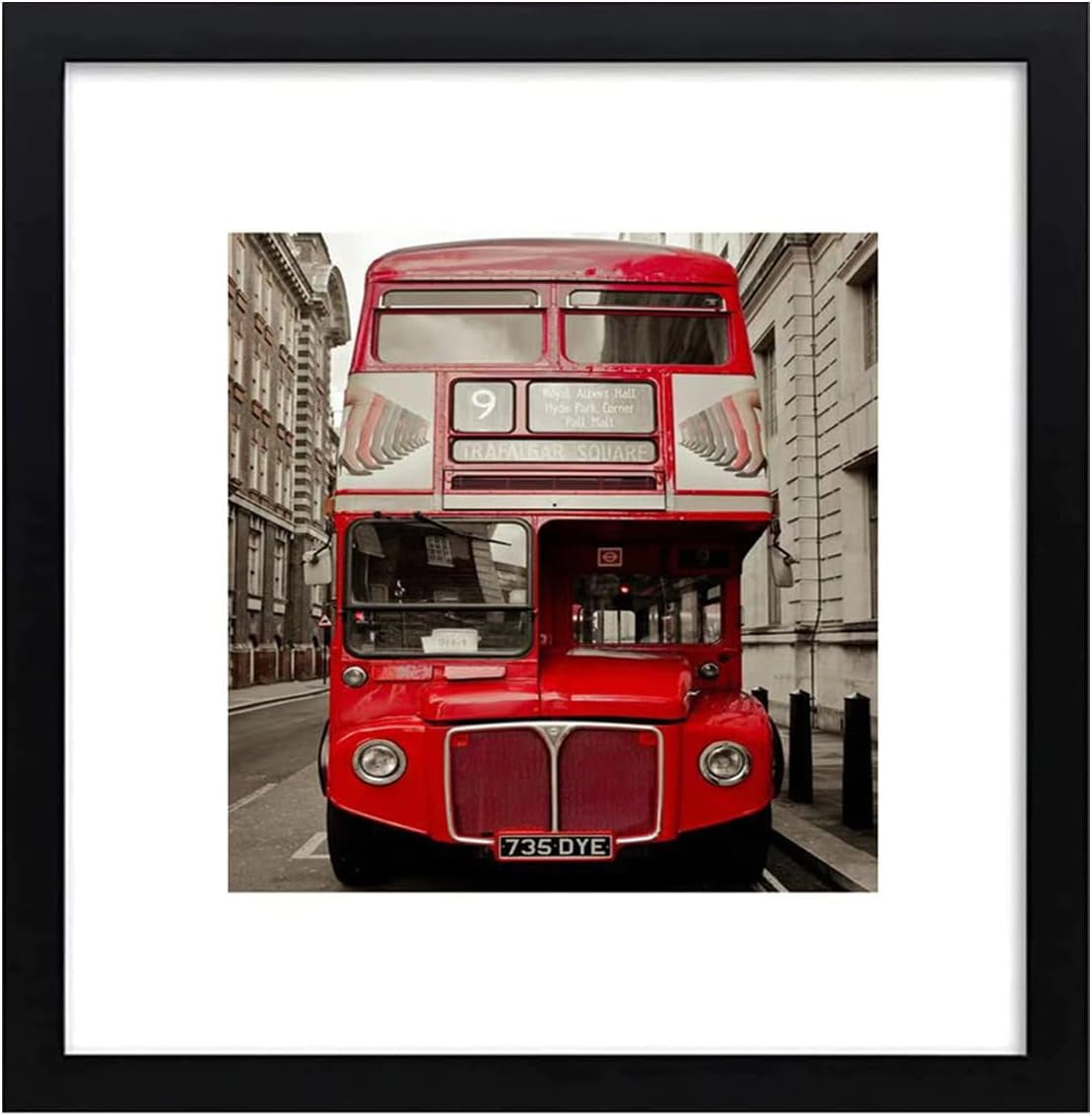 Black 8X8 Frame Set Of 3, Display Pictures 5X5 With Mat Or 8X8 Without ...