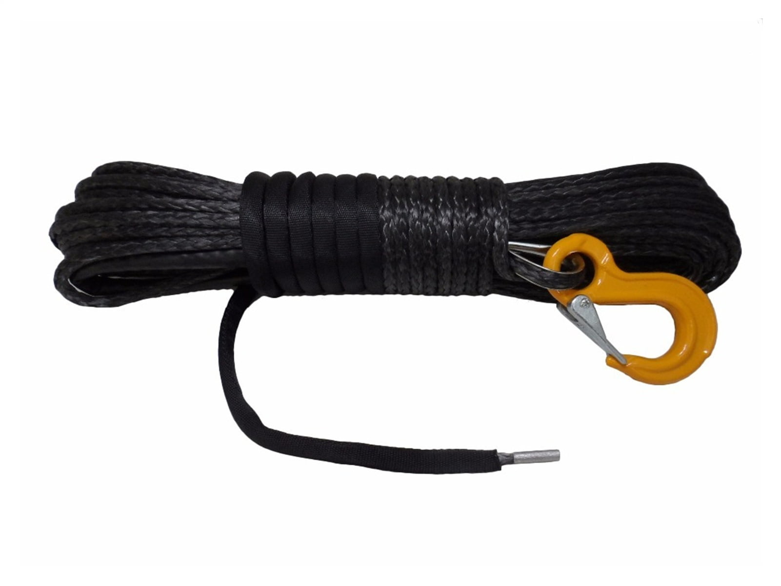 Black 8mm*30m 4x4 SUV Synthetic Winch Rope,ATV Winch Accessories,Kevlar ...