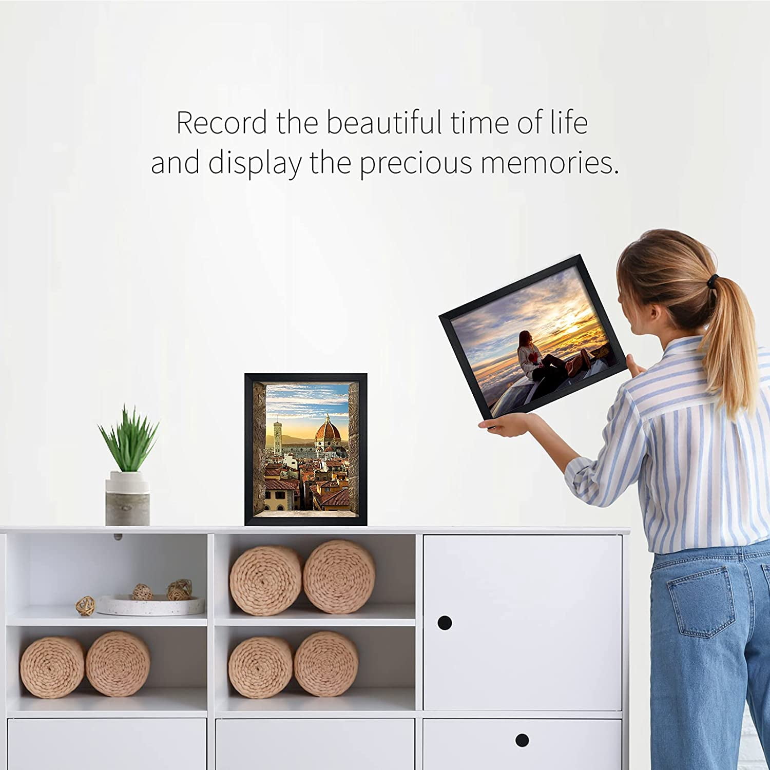 Black 8x10 Photo Frames 12-Pack, Bulk Multi Frames for Wall Hanging or ...