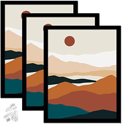 Black 8x10 Picture Frame Set of 3, High Transparent Frame for 8 By 10 ...