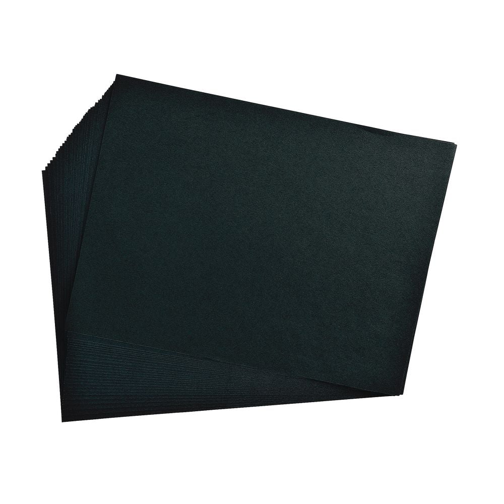 Black 9 " x 12" Heavyweight Construction Paper Pack - 50 Sheets ...