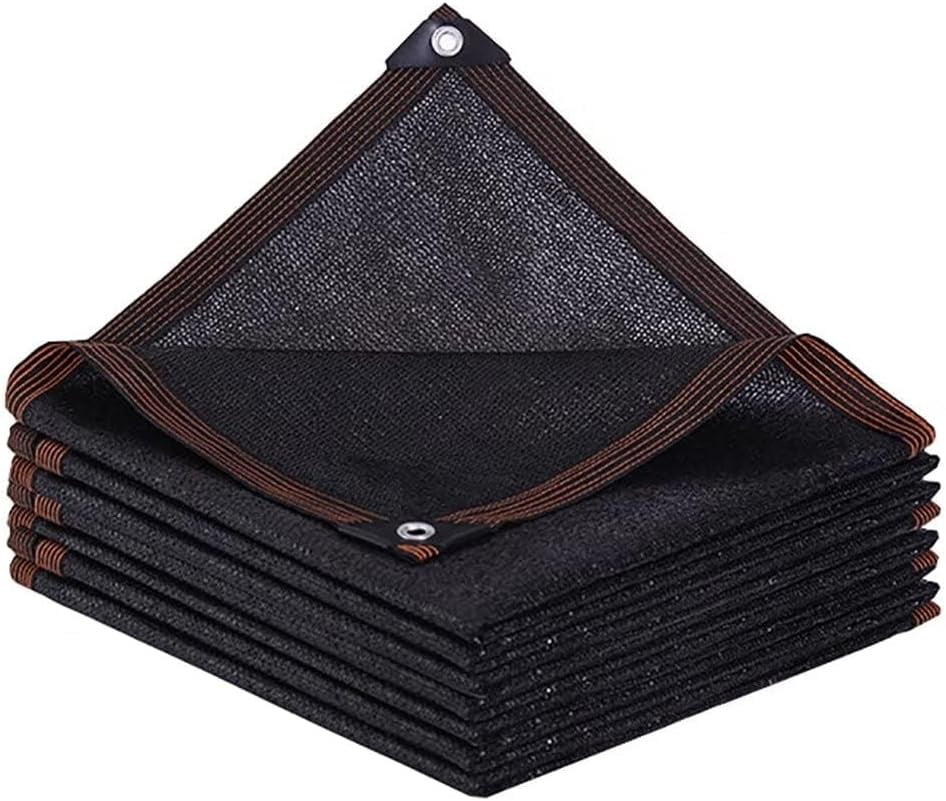 Black 90% Shade Cloth,6.5x6.5 FT Tear Resistant Sun Shade Net with ...