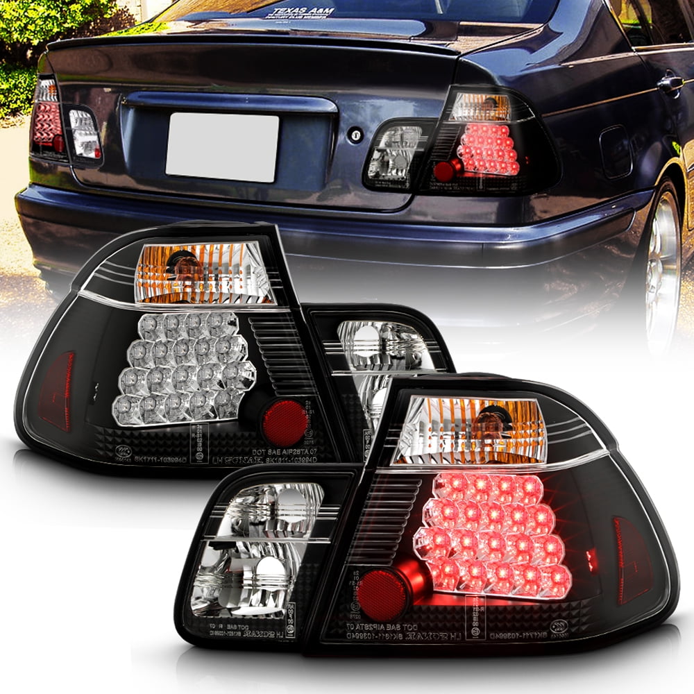 Black 99-01 Bmw E46 3-Series 4Dr Led Perform Tail Lights Left+Right ...