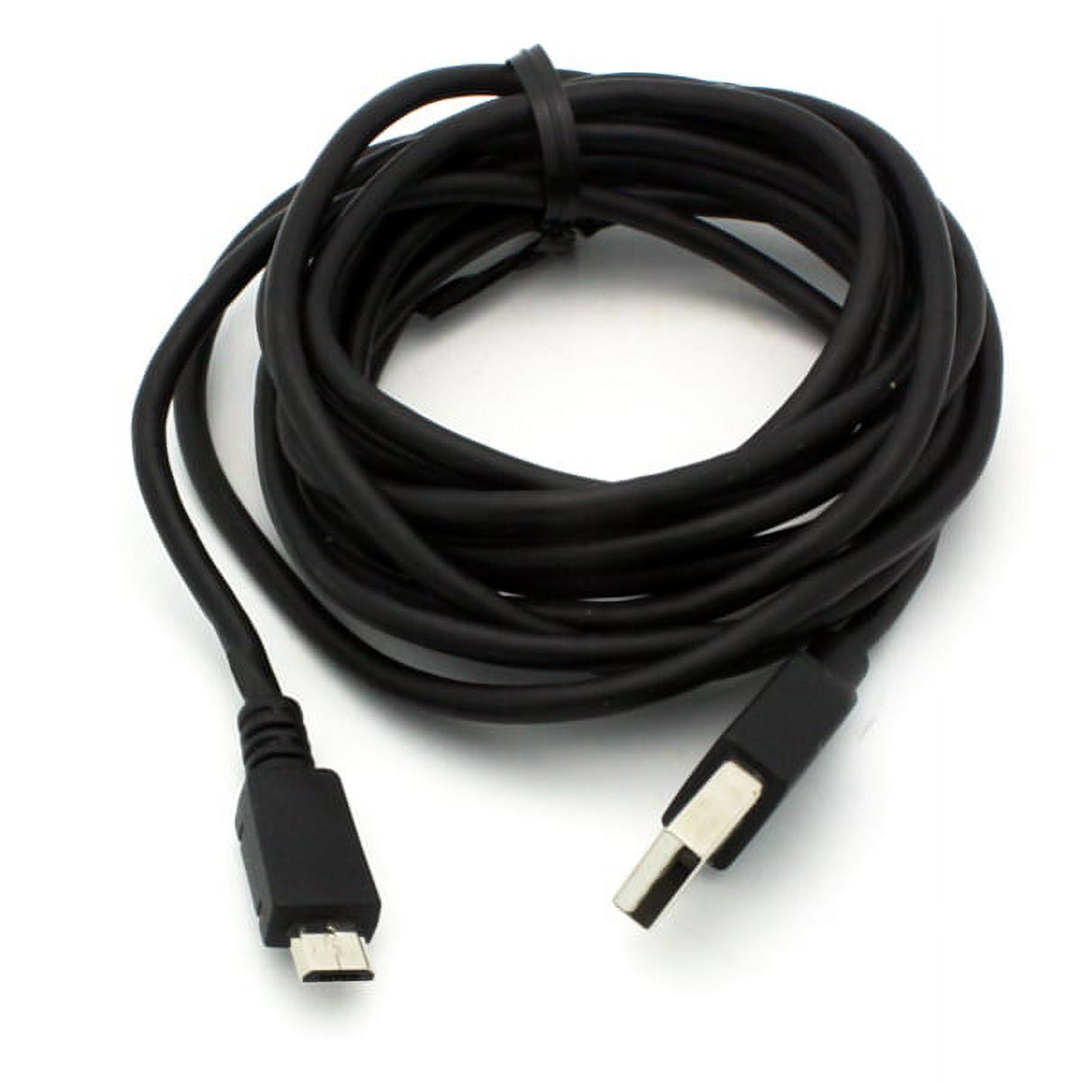 Black 9ft Long USB Cable Rapid Charger Sync Power Wire Micro-USB Data ...