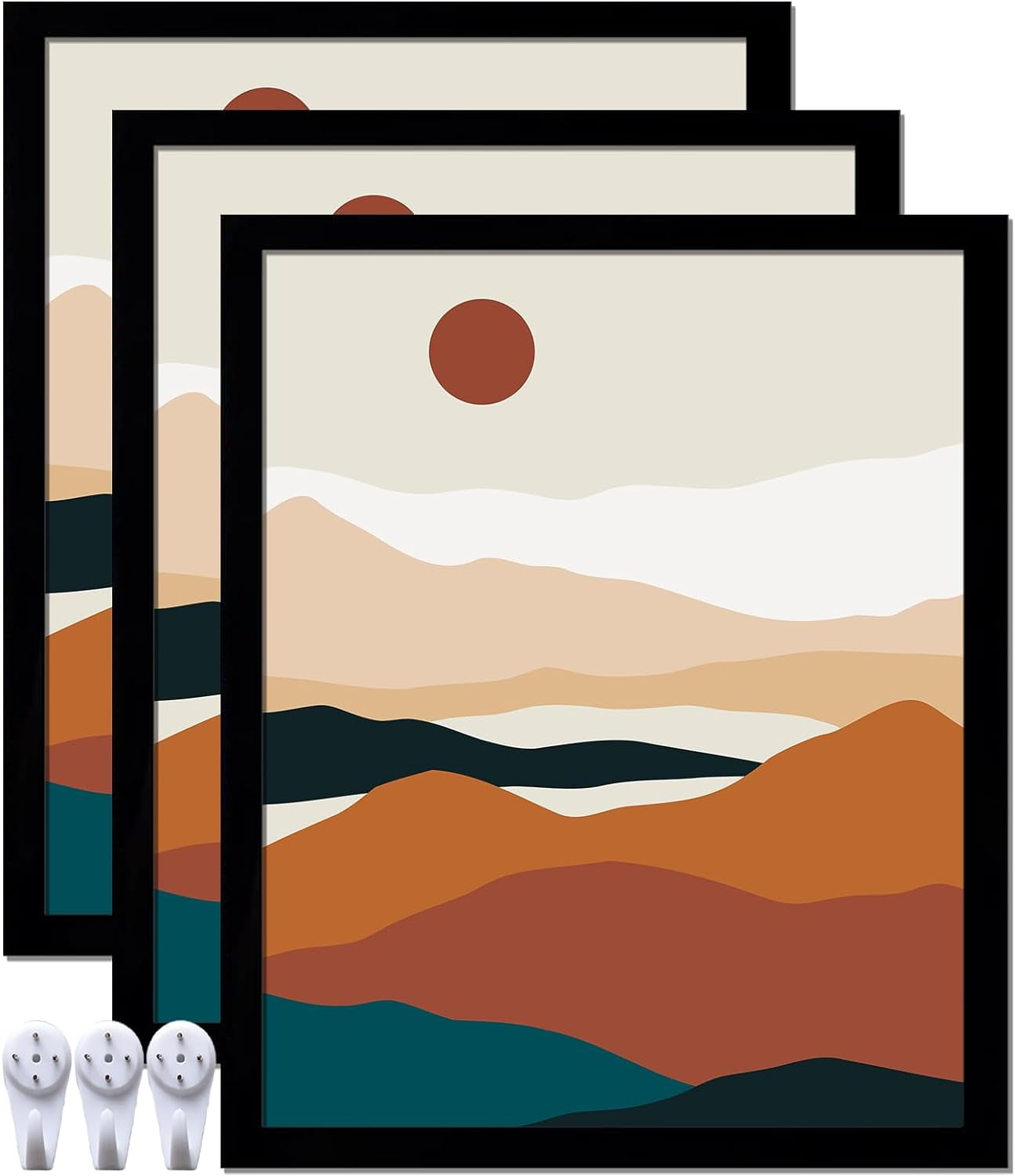 Black 9x11 Picture Frame Set of 3, High Transparent Frame for 9 By 11 ...