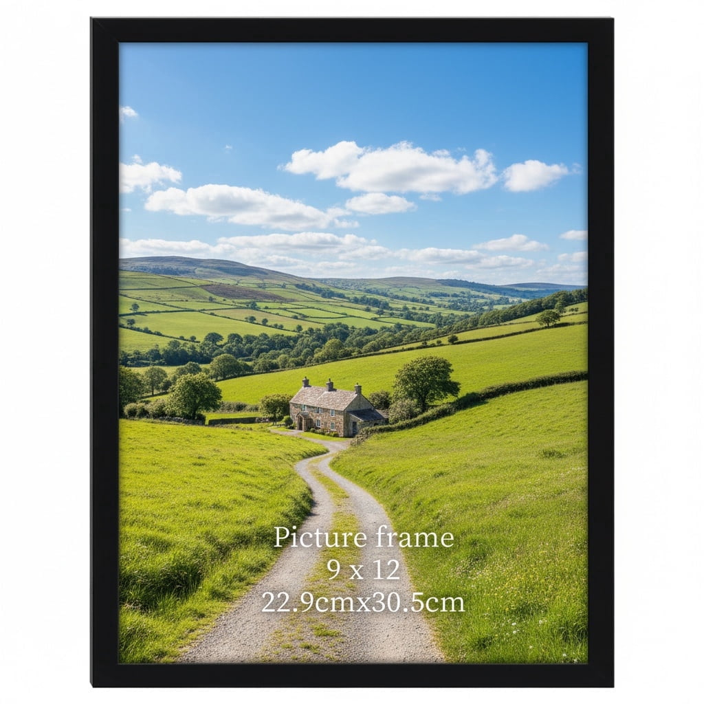 Black 9x12 Picture Frame (1 Pack) - Classic Frame for Tabletop & Wall ...