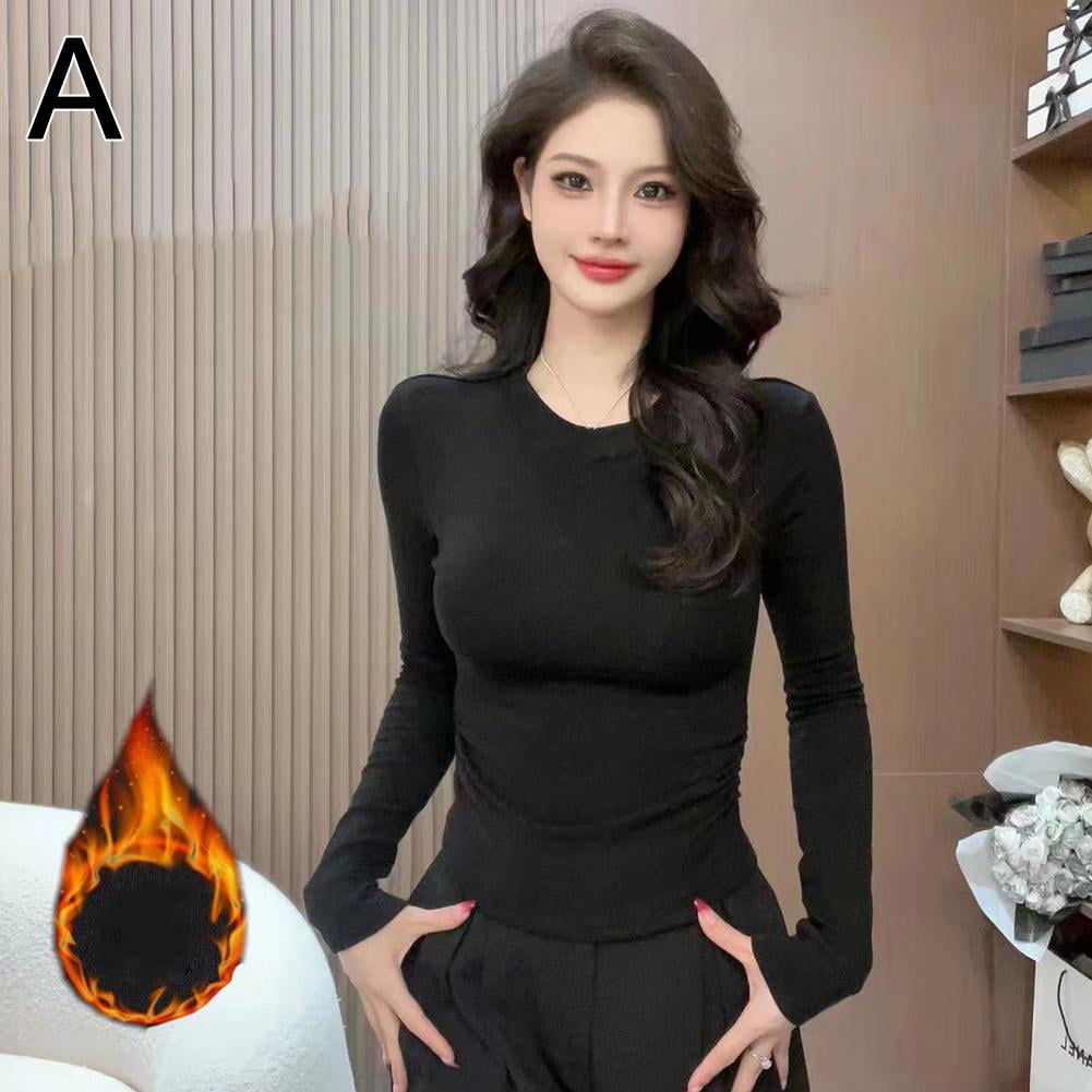 Black A M Recommended For 95105 Catties Longsleeved Tshirt Solid Color ...