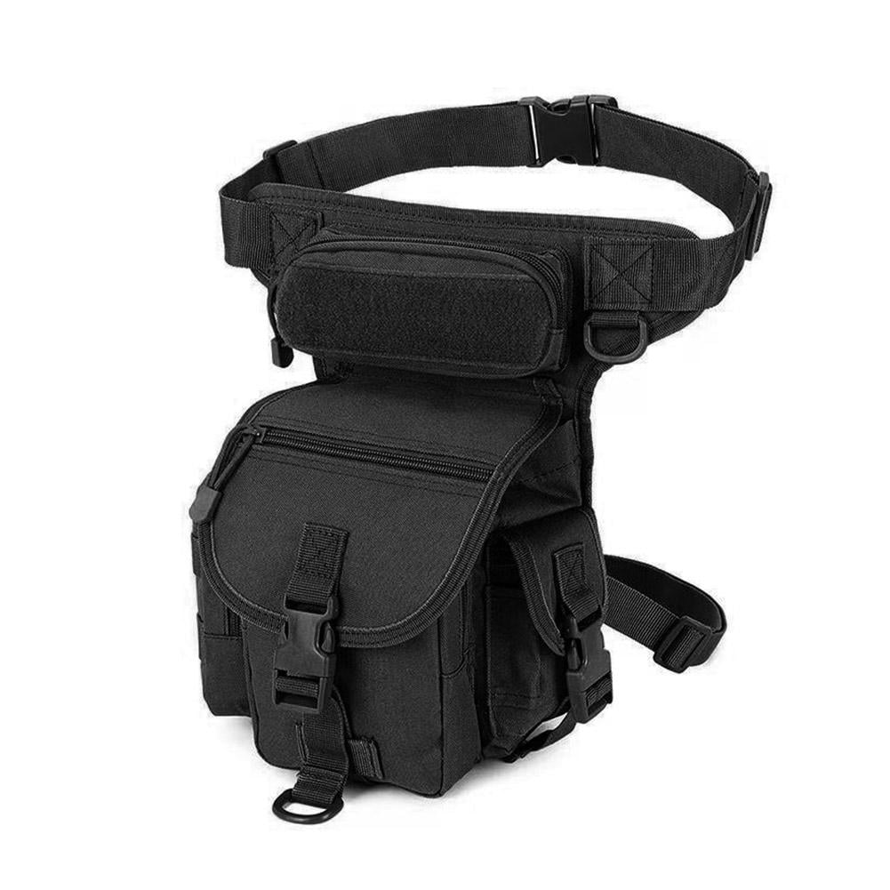 Black (A)$ Military Fan Tactical Leg Bag Men'S Multi-Function Leg ...