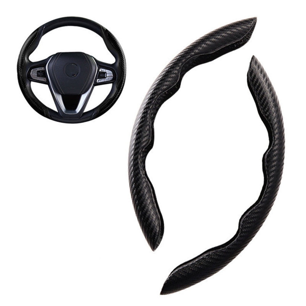 (Black)A Pair Carbon Fiber Look Universal Car Steering Wheel Booster ...