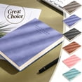 Black A5 Soft Faux Leather Notebook, 360 Pages Thick College-Ruled ...