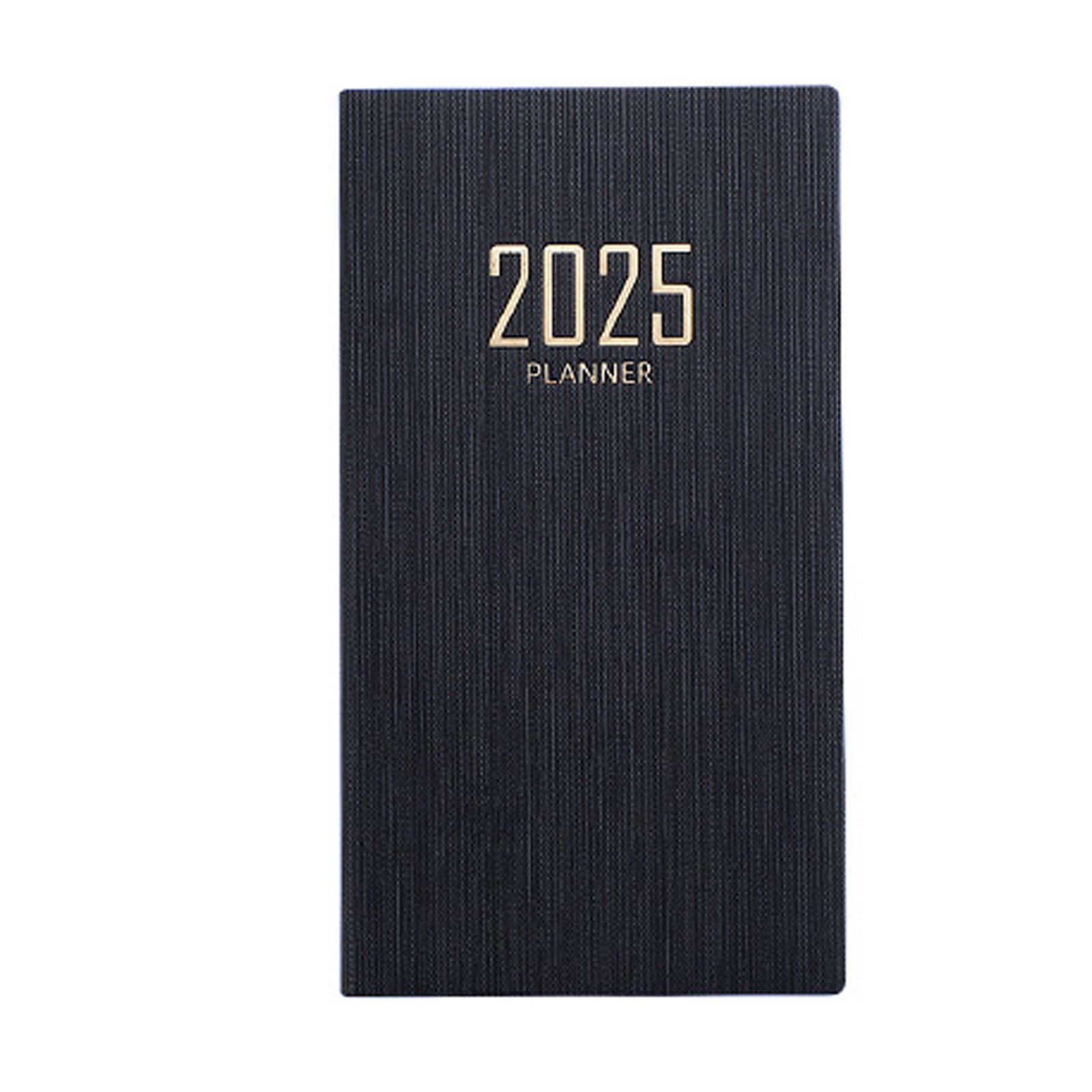 Black A6 Daily Planner Notebook 2025 Weekly Monthly Schedule Organizer ...