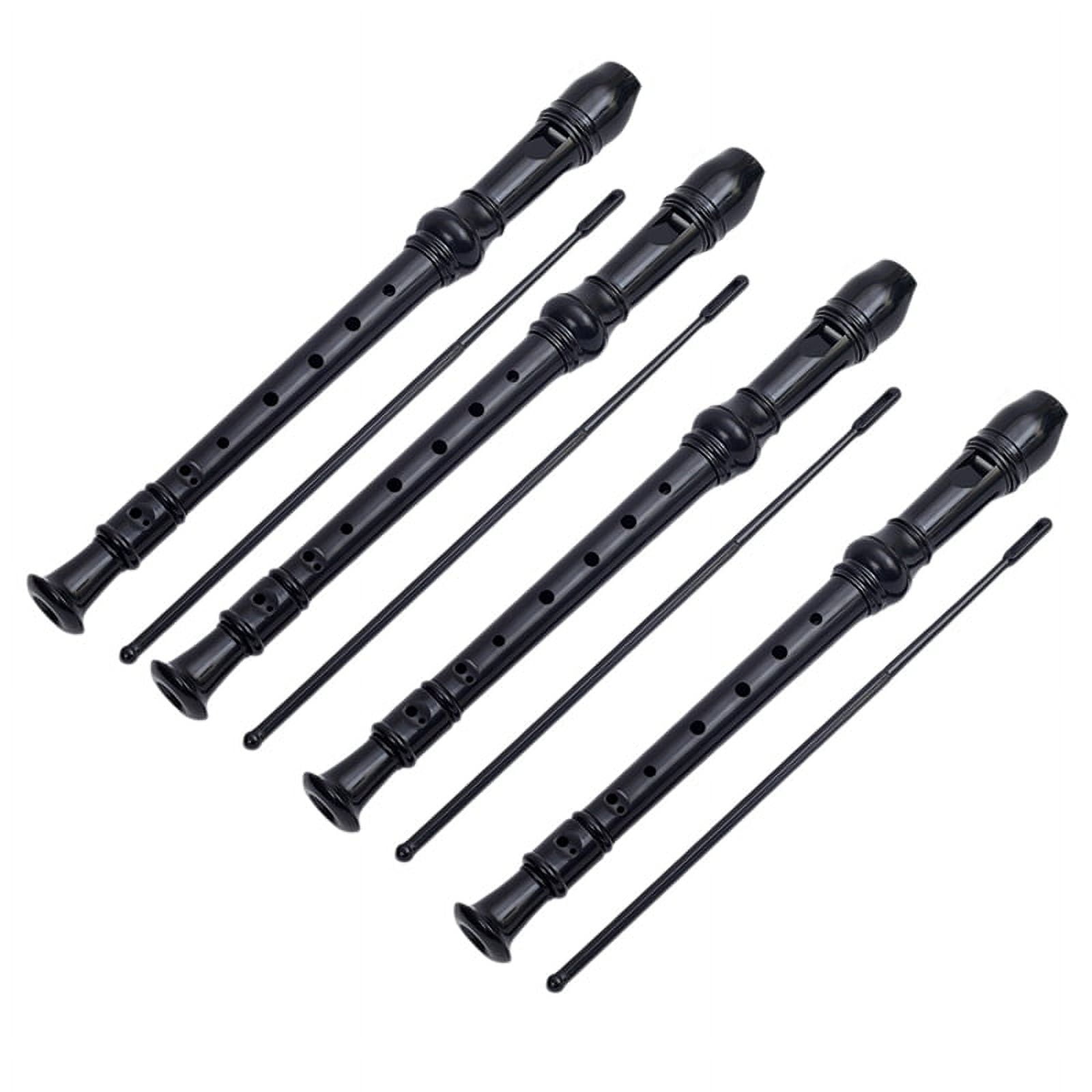 Black ABS Recorder Treble 8-Hole Musical Instrument Flute Children ...