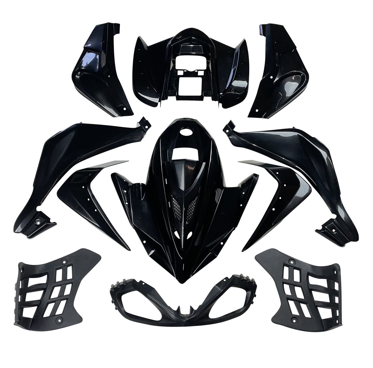 Coolster 3125C 3125CX Black ATV Quad Body Plastic Kit, Front Rear ...