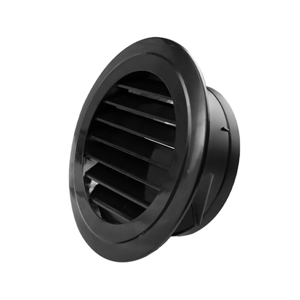 Black ABS Round Ventilation Hose Diffuser Grille Cover Wall Ceiling ...