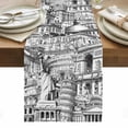 Black Abstract Art Cotton Linen Table Runner Classical World-famous ...