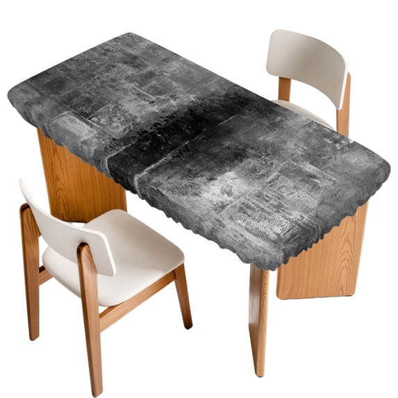Black Abstract Fitted Rectangle Tablecloth 30" x 60" Vintage Graffiti ...