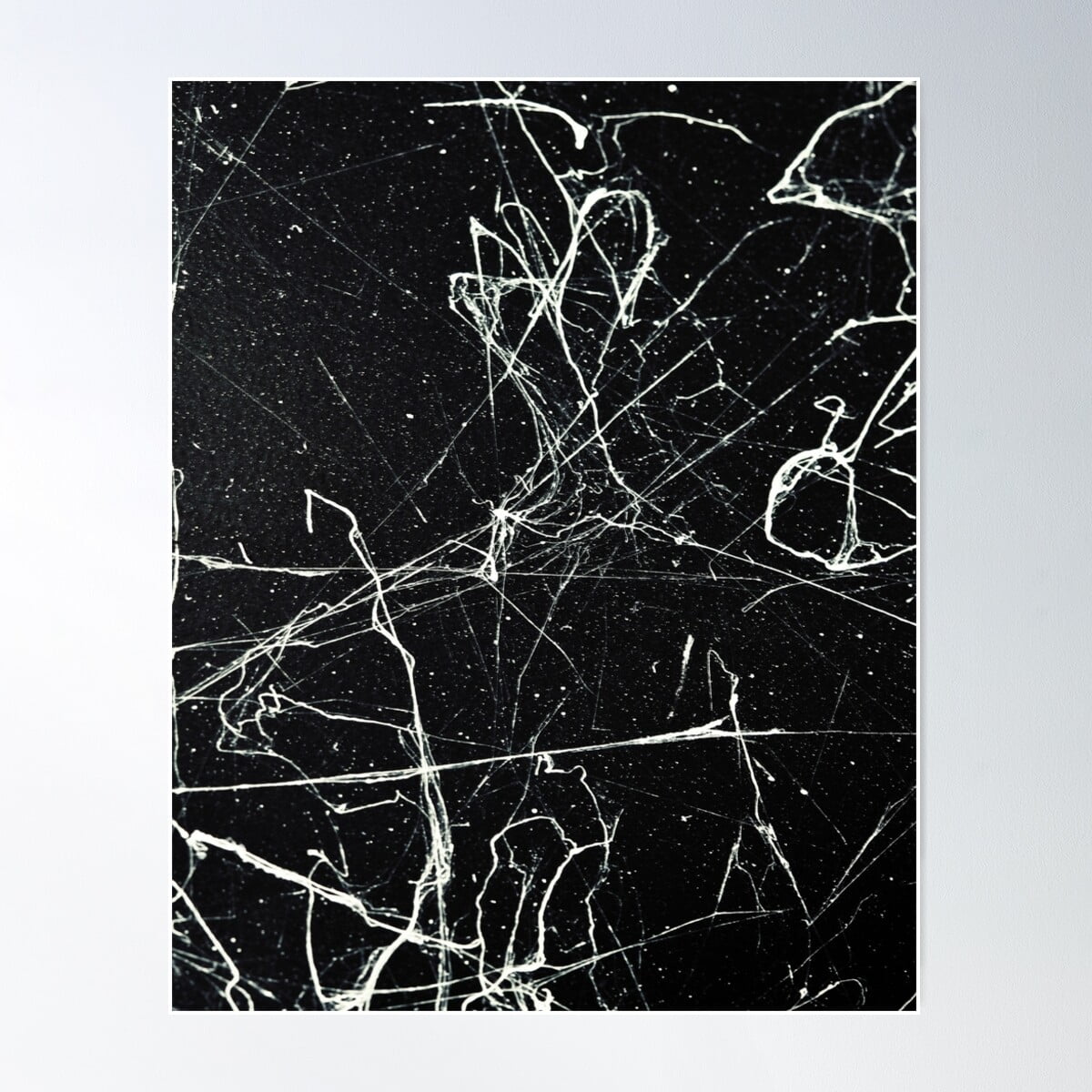 Black Abstract Poster Wall Art, Modern Wall Decor For Living Room ...