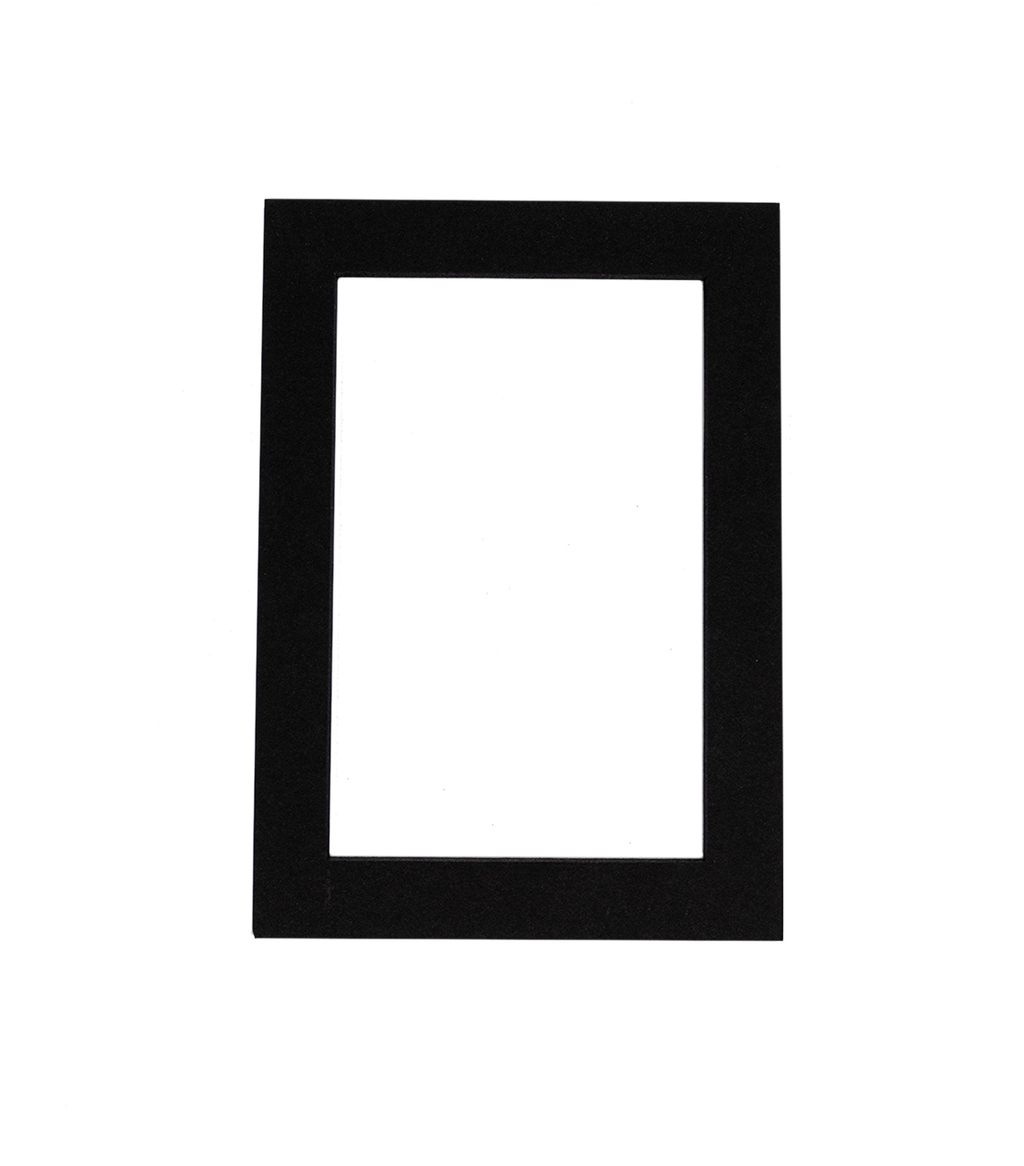 Black Acid Free 11x17 Picture Frame Mat with Black Bevel Cut Core for 8 ...