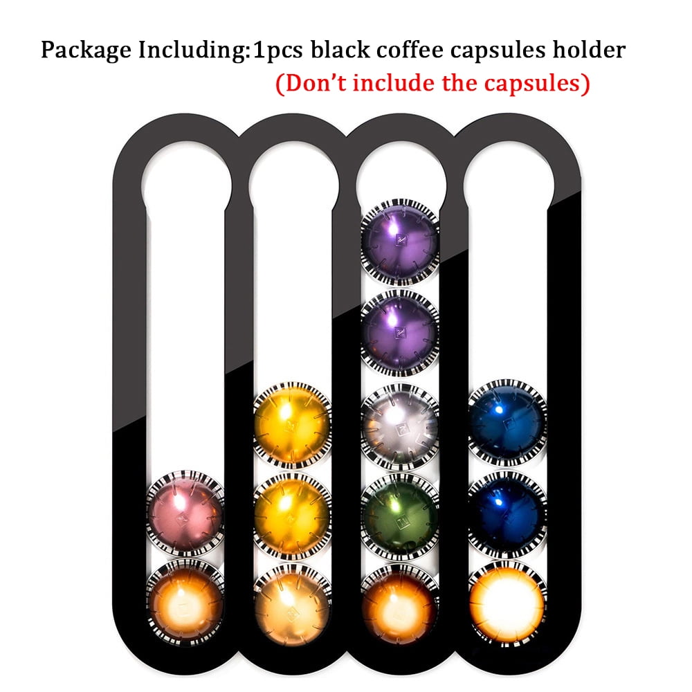 Black Acrylic Capsule Holder Kitchen Desktop Pod Holder Kitchen Coffee ...