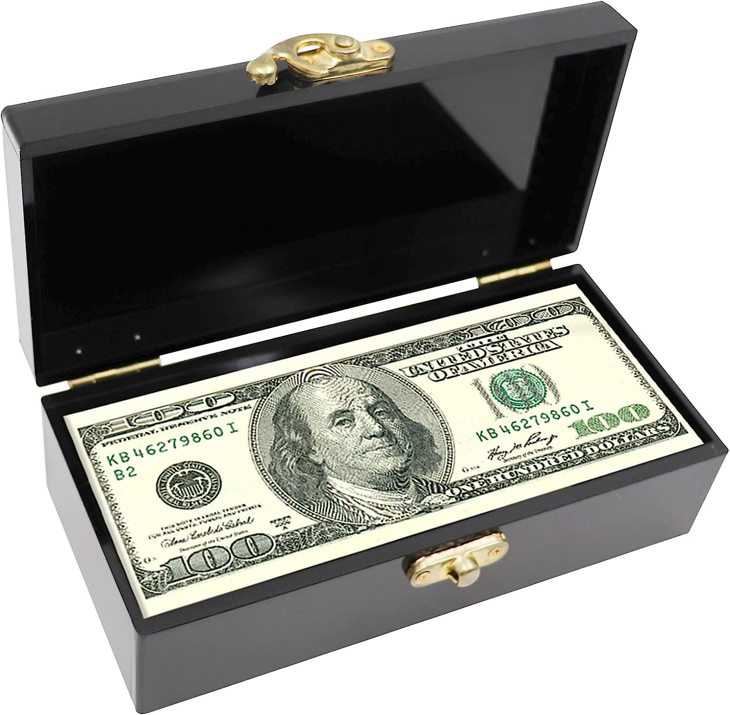 Black Acrylic Lockable Cash Box, Money Holder, Organizer, Single Row ...