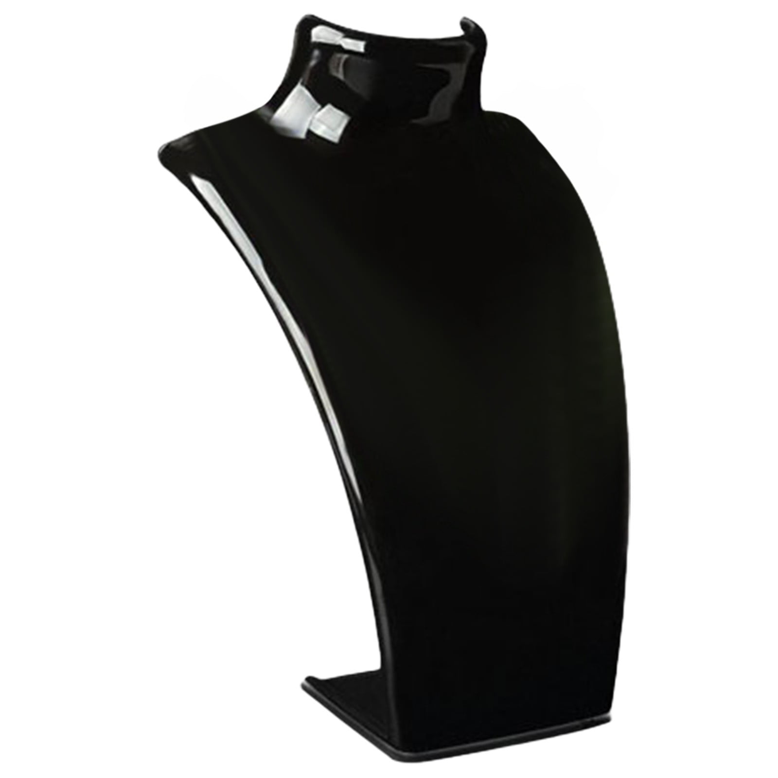 Black Acrylic Necklace Display Stand,Velvet Mannequin Neck Form for ...
