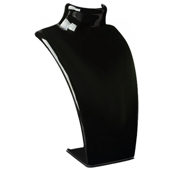 Black Acrylic Necklace Display Stand,Velvet Mannequin Neck Form for ...