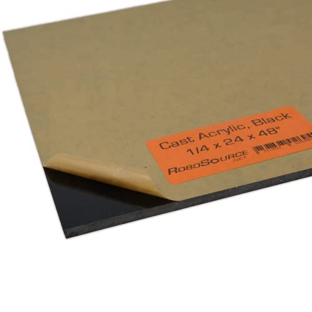 Black Acrylic Plastic Sheet, Cast Acrylic for Laser Cutting/Engraving, Solid Vibrant Color, 24 ...