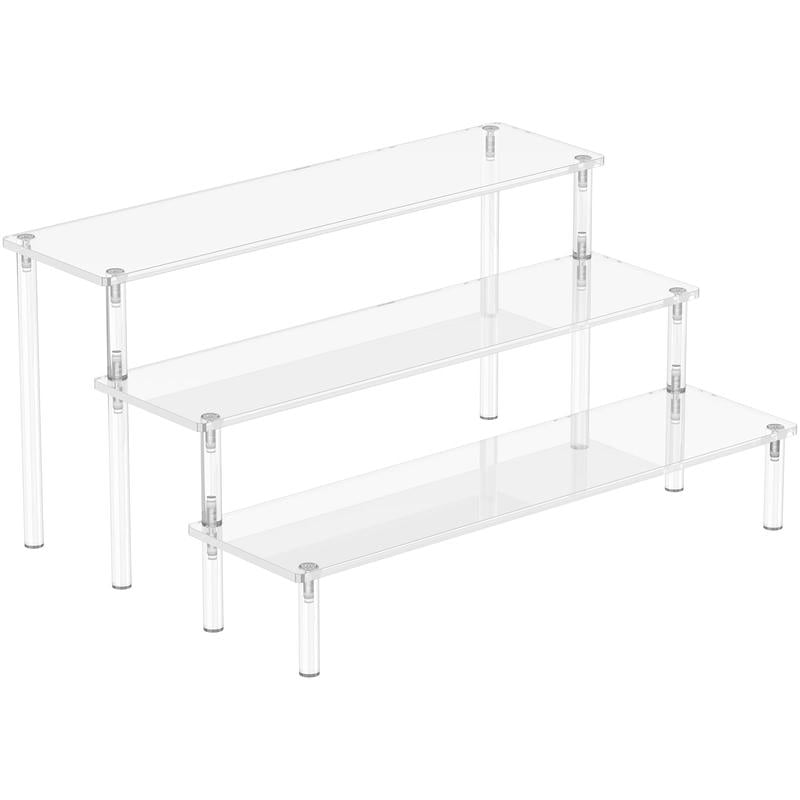 Black Acrylic Shelf Riser - 3 Tier Perfume Organizer Cologne Display ...