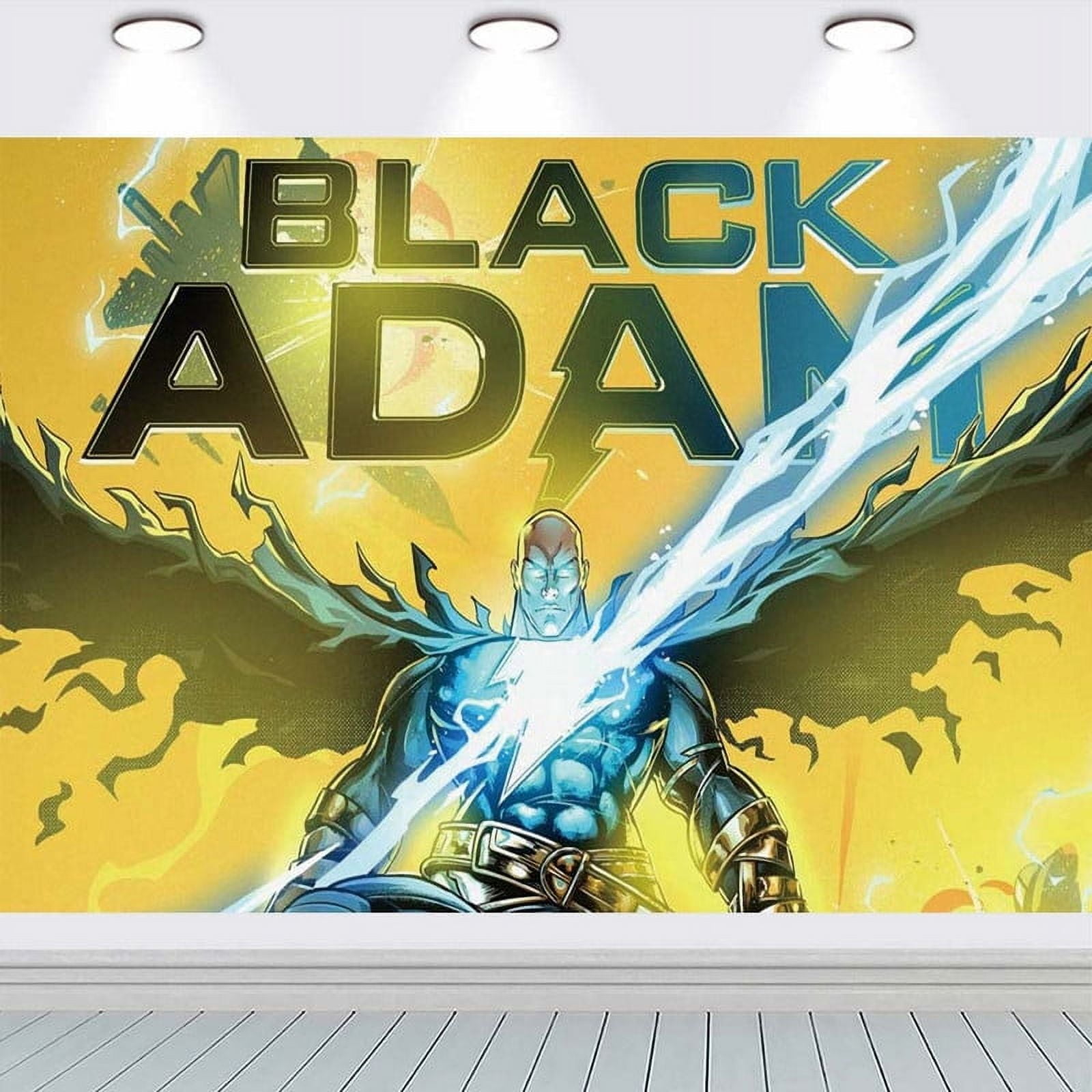 Black Adam Birthday Party Supplies Banner Backdrop Background Taspestry ...