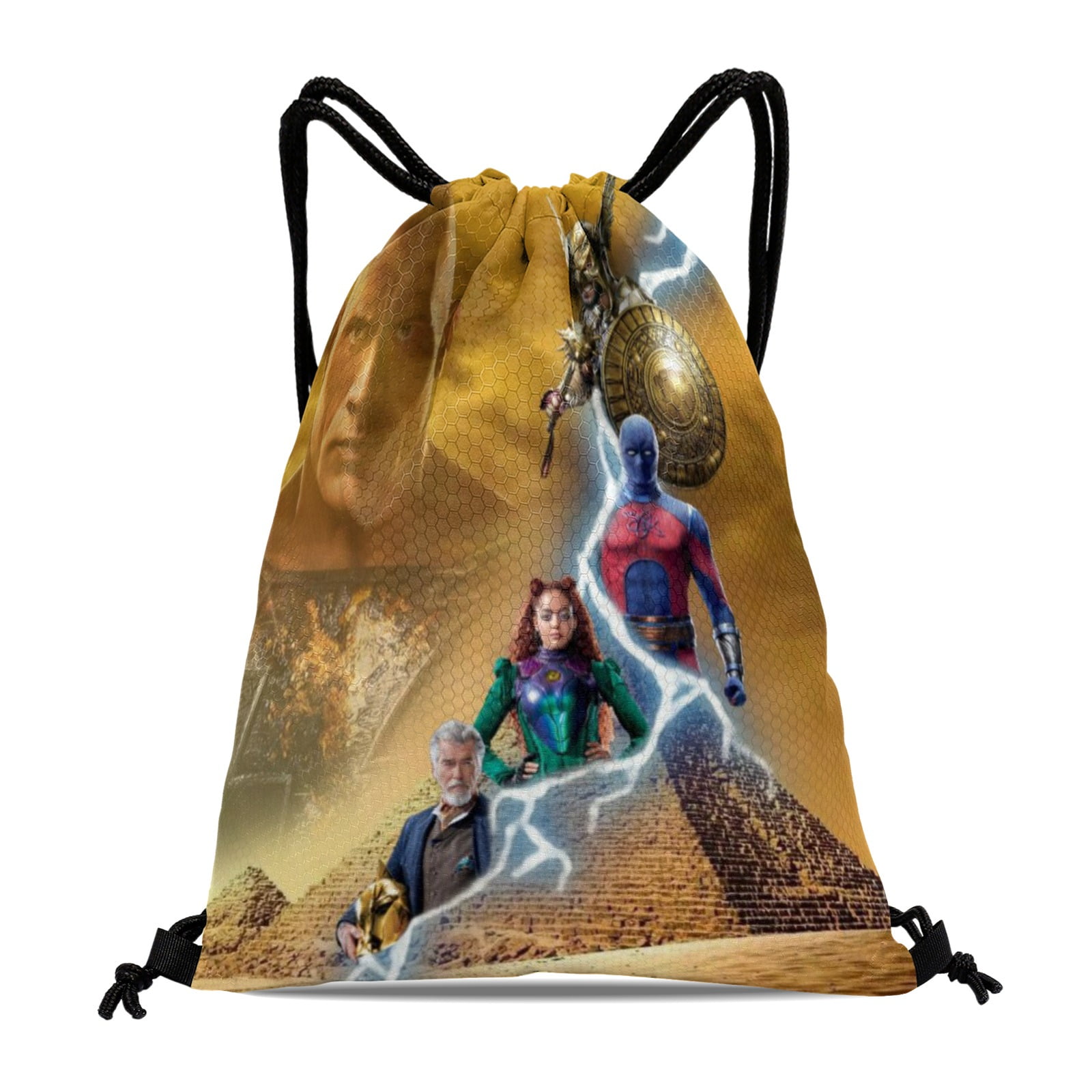 Black Adam Dwayne Johnson Aqua-Dry Drawstring Bag:Suitable for fitness ...