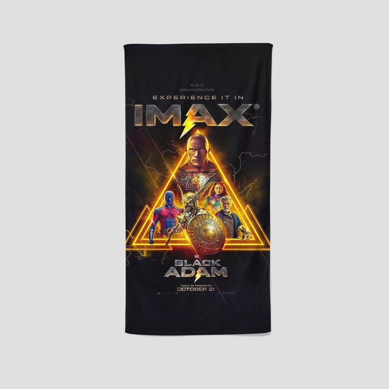 Black Adam Dwayne Johnson has designed a one-of-a-kind towel, making it ...