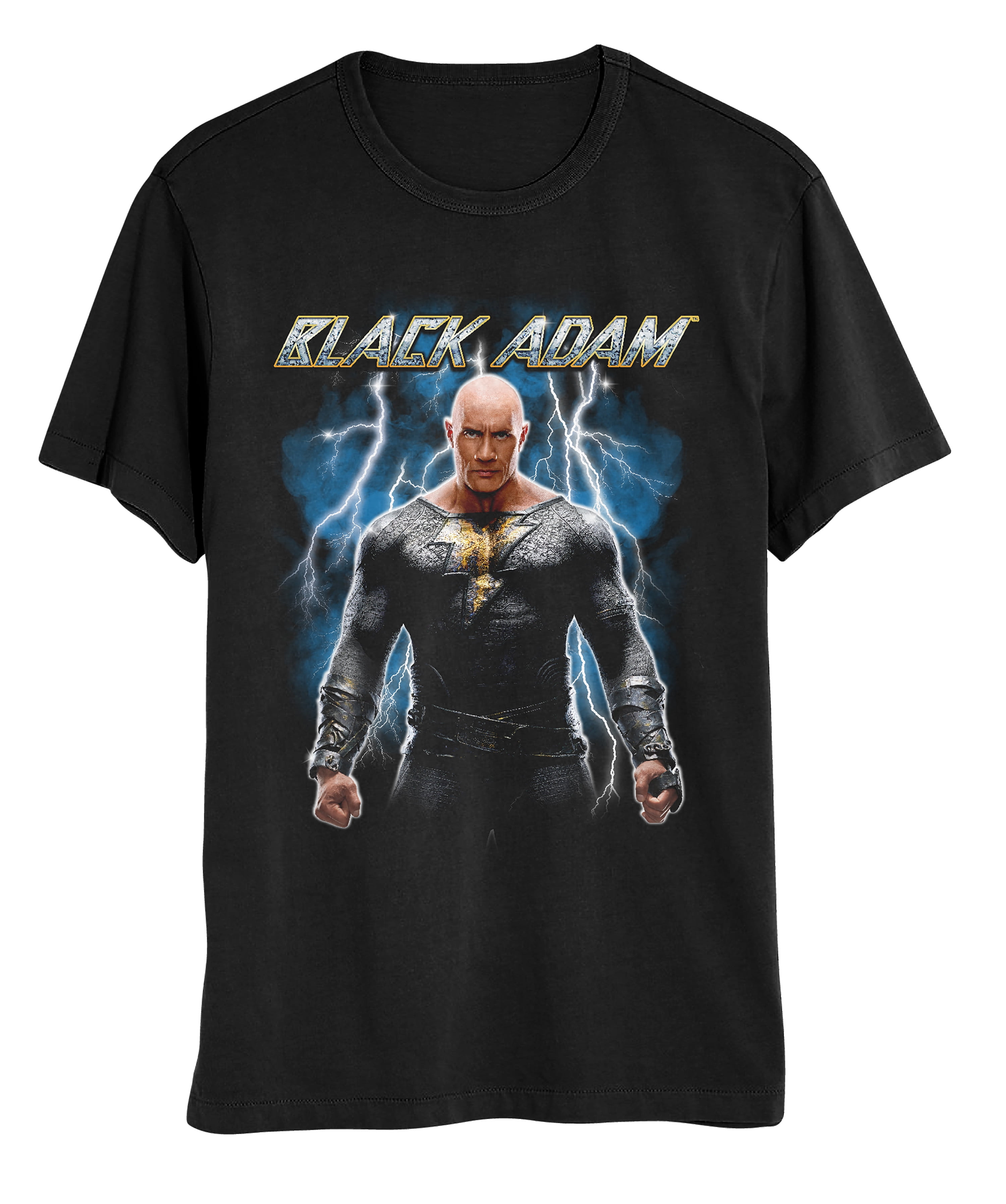 Black Adam Lightning Bolt Mens and Womens Short Sleeve T-Shirt (Black, S-XXL) - Walmart.com