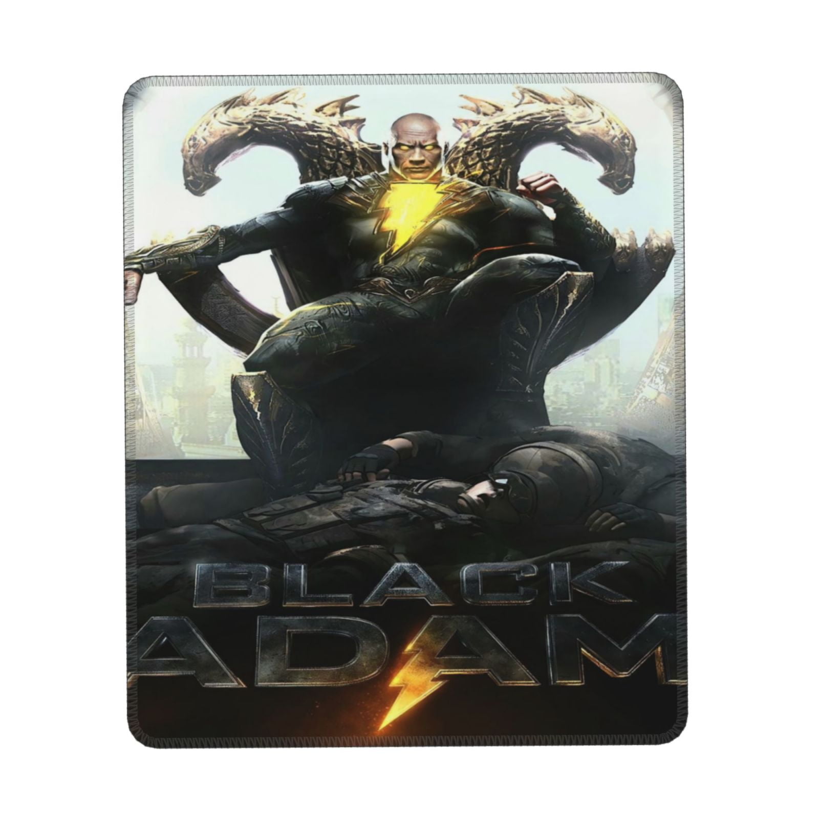 Black Adam Mouse Pad Personalized Gaming Mouse Mat With Stitched Edge Non-Slip Rubber Base ...