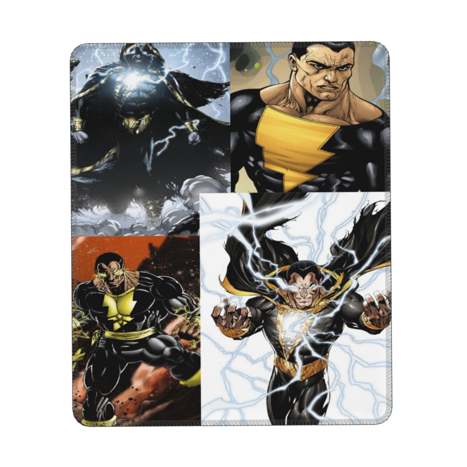Black Adam Mouse Pad Personalized Gaming Mouse Mat With Stitched Edge Non-Slip Rubber Base ...