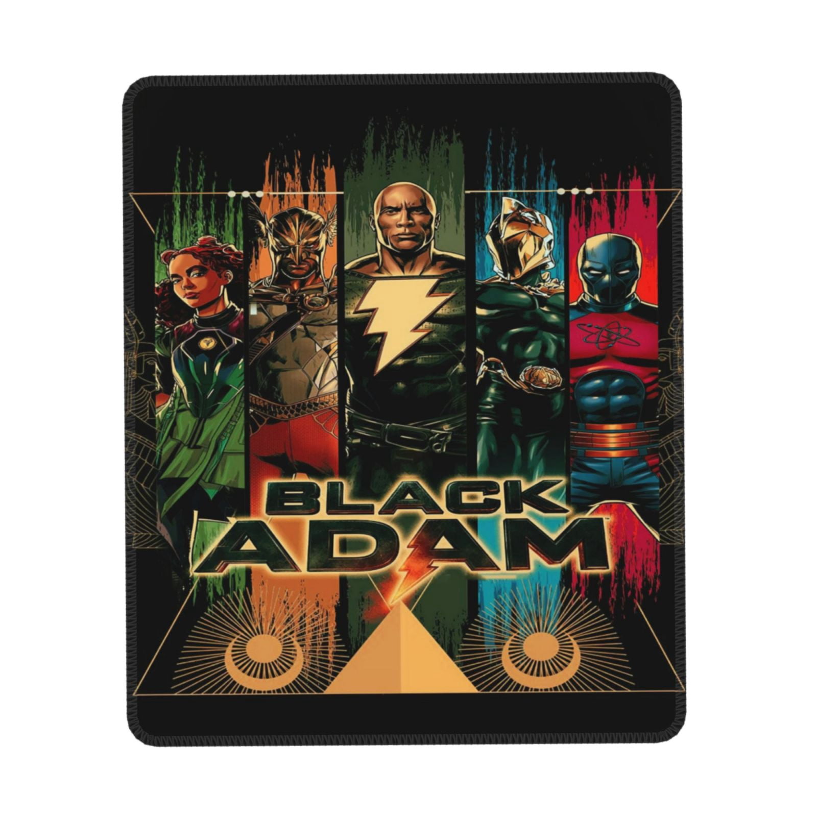 Black Adam Mouse Pad Personalized Gaming Mouse Mat With Stitched Edge Non-Slip Rubber Base ...