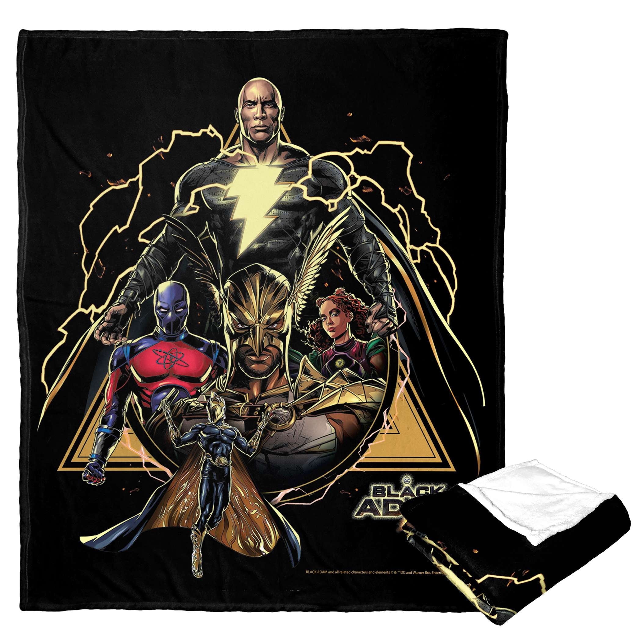 Black Adam Shazam Kids Silk Touch Throw Blanket - Walmart.com