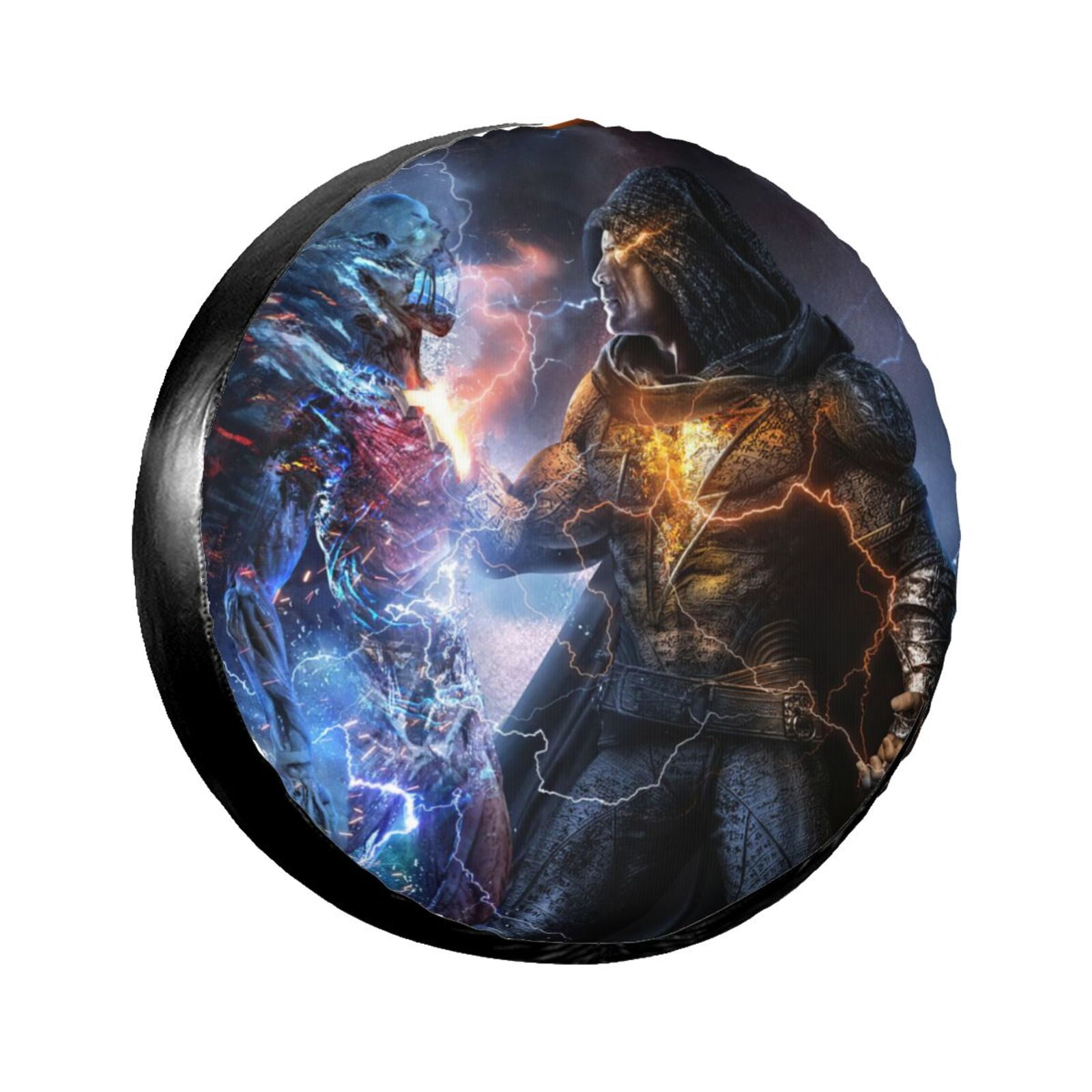 Black Adam Spare Tire Cover, Weatherproof Dust-Proof Universal Wheel ...