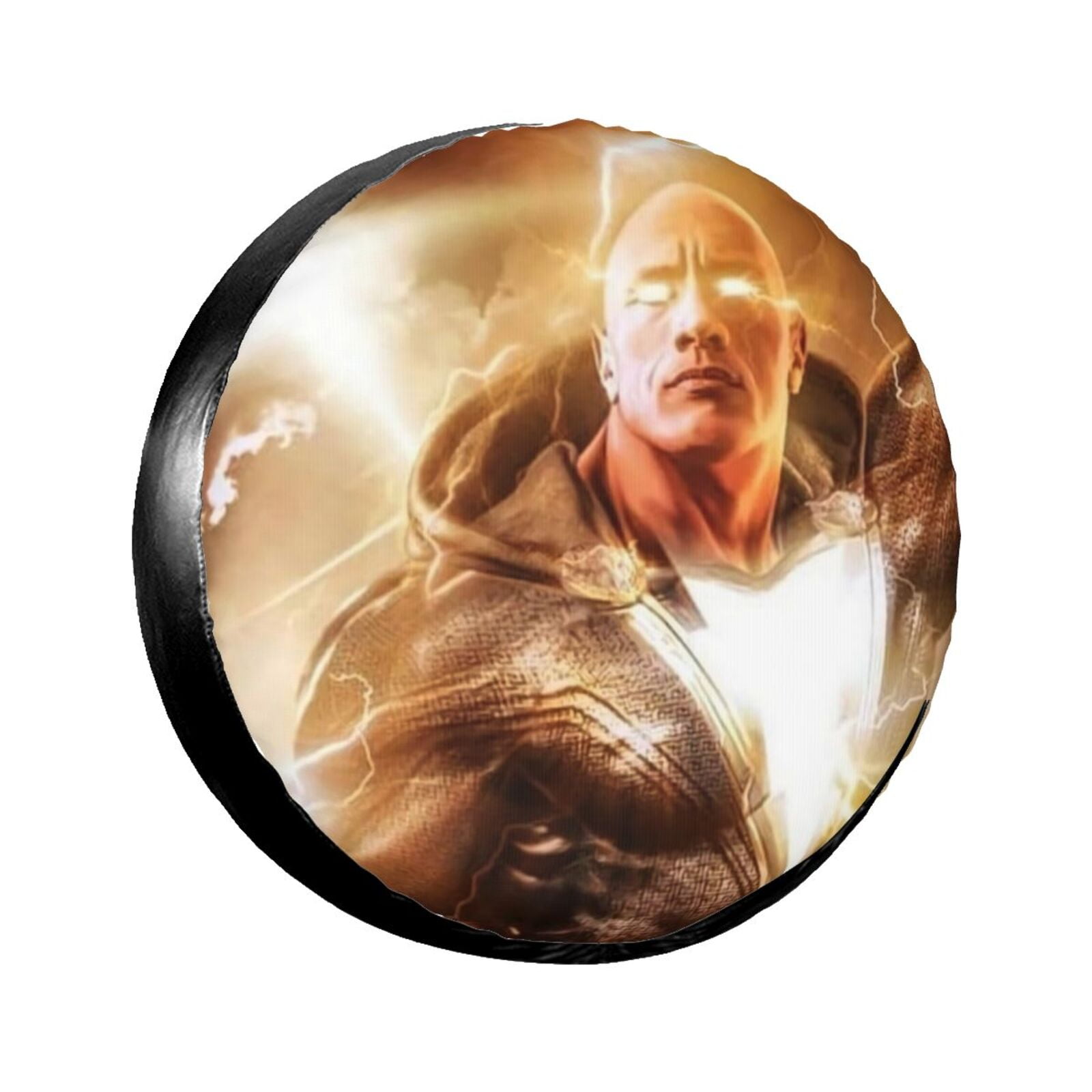 Black Adam Spare Tire Cover, Weatherproof Dust-Proof Universal Wheel ...