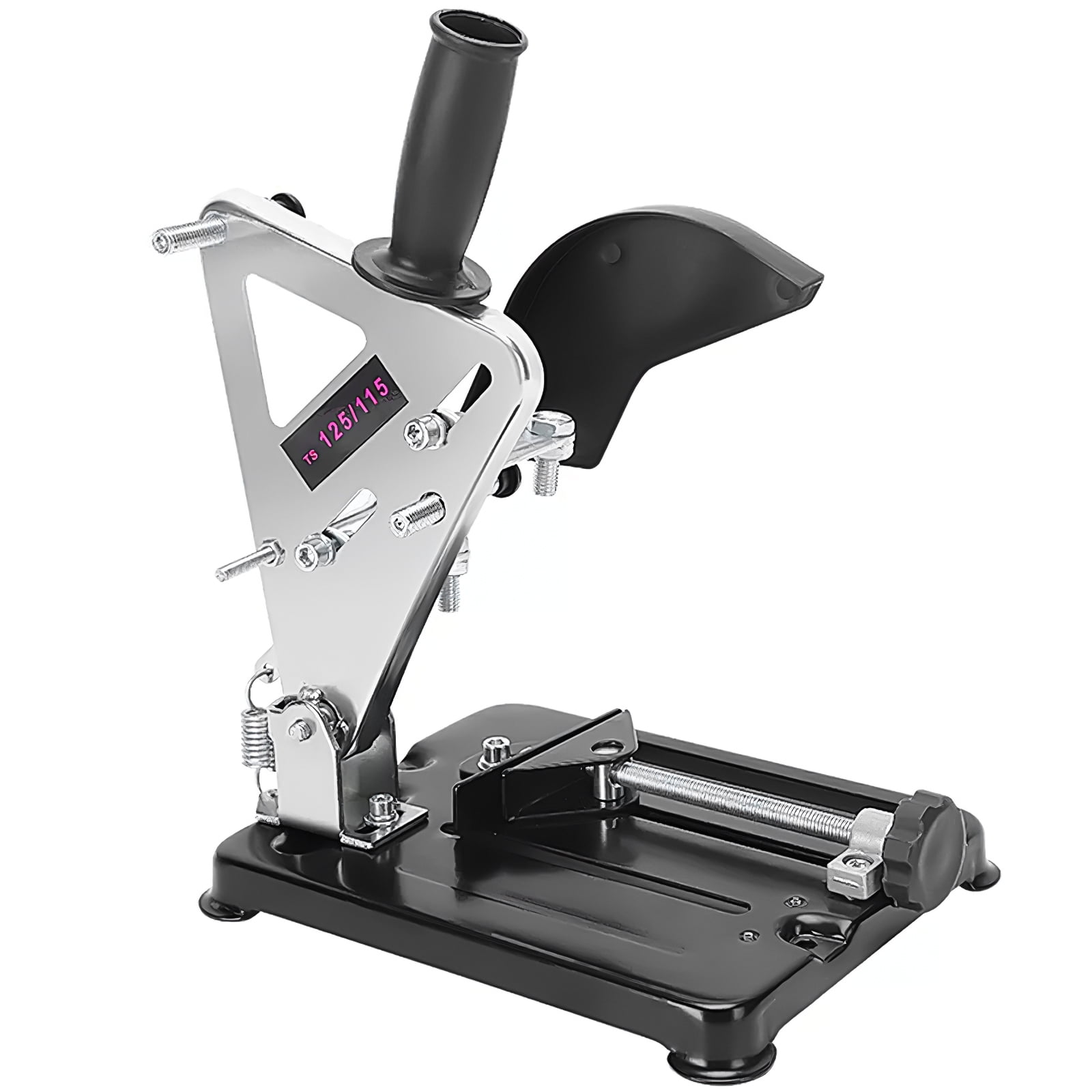 Black Adjustable Angle Grinder Stand with Stable Iron Base and ...